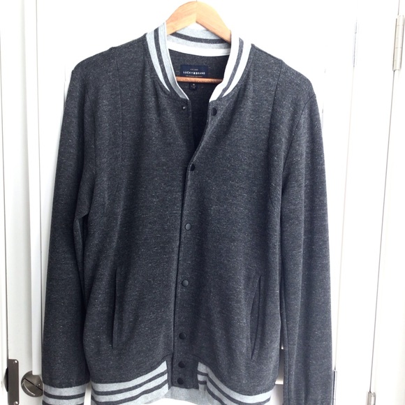 Lucky Brand | Sweaters | Lucky Brand Light Dark Gray Heather Snap Front ...